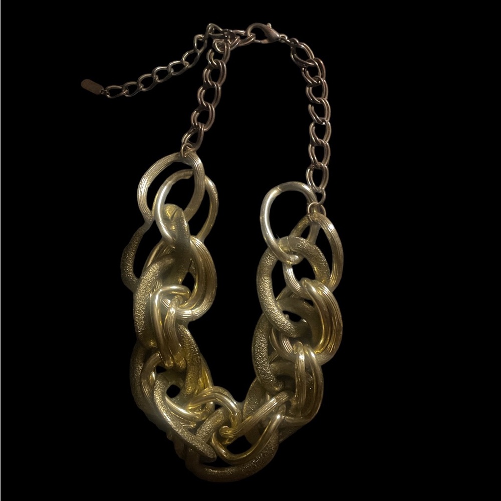 1980 Gold Bulky Link Chain, - Gem